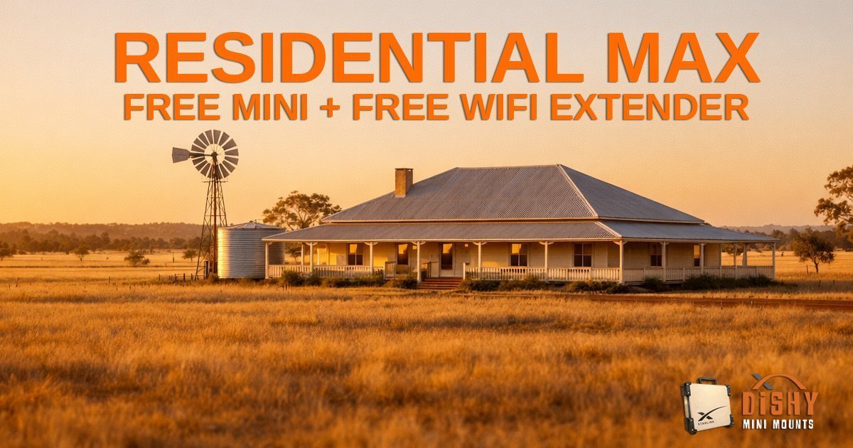 Starlink Residential Max Australia: Free Mini + Router + 50% Off Roam