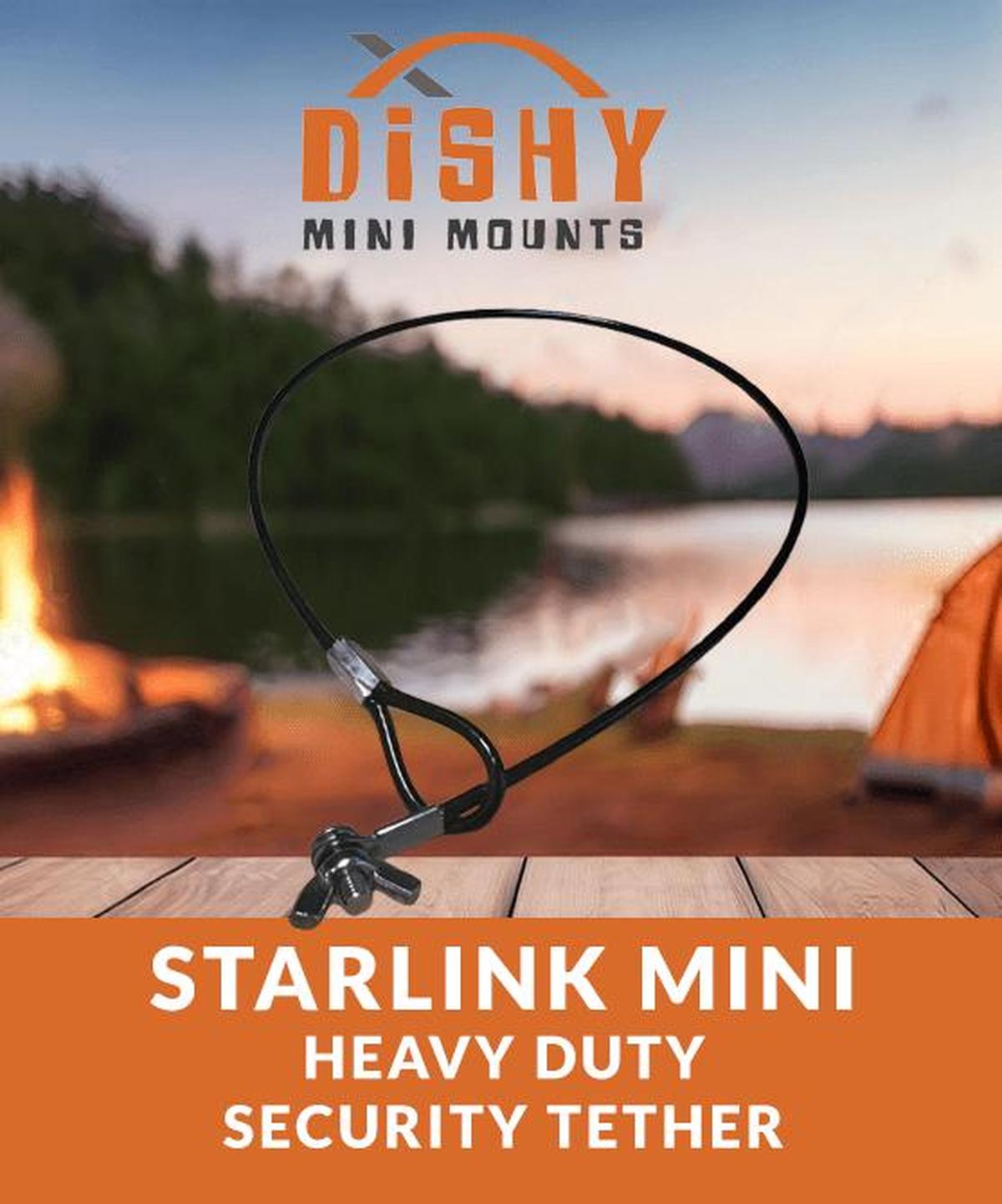 Starlink Mini Security Tether - Extra Heavy Duty 80cm Stainless Steel